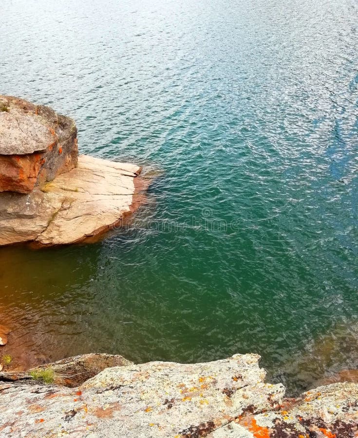 Water lake nature rocks stock image. Image of natural - 254468193