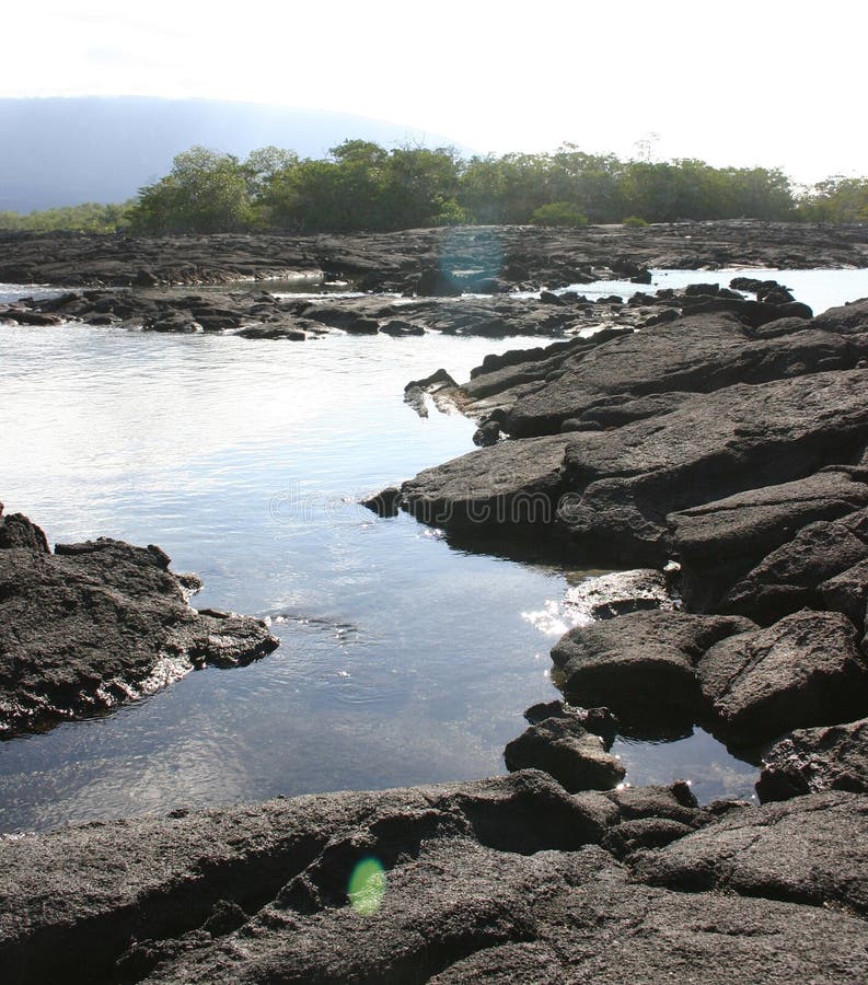 Water and Lava stock photo. Image of ocean, island, lava - 5668004