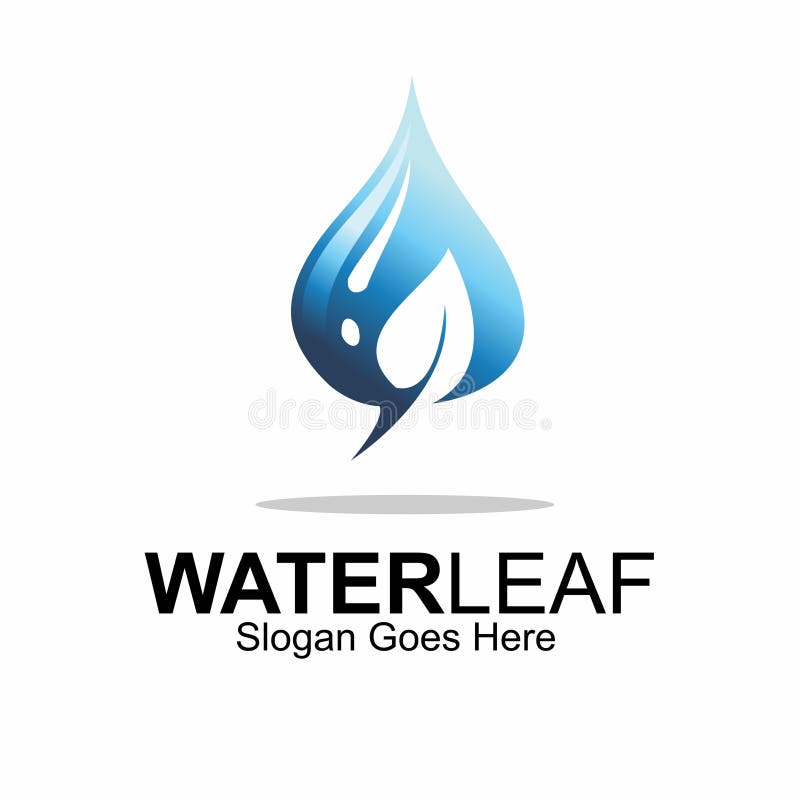 Water Leaf Logo Design Vector Stock Vector - Illustration of leaf, icon ...