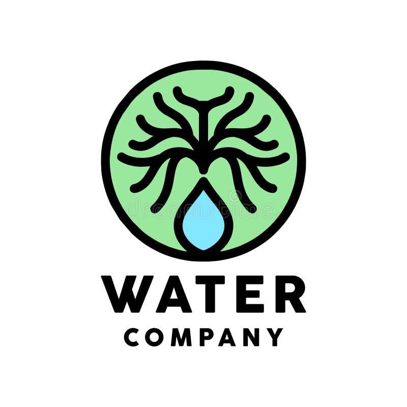 Water Leaf Logo Vector Design Illustration Emblem Stock Vector ...