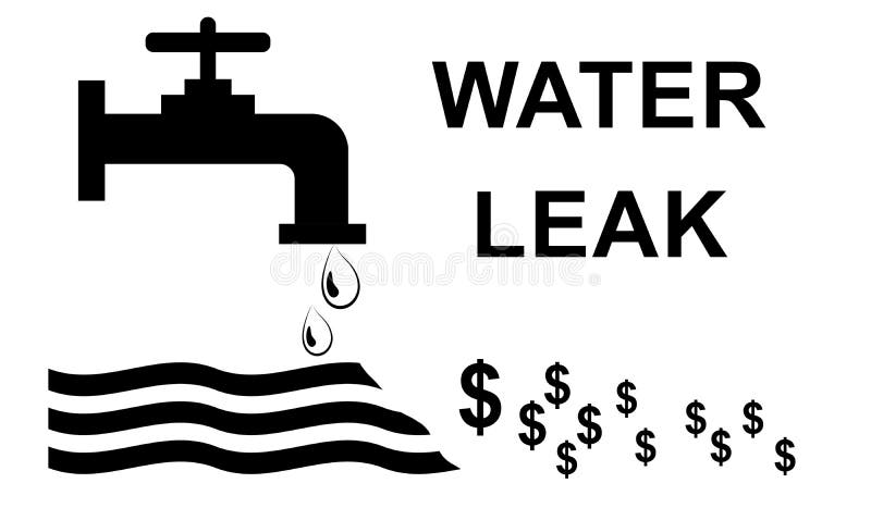Water leak stock vector. Illustration of water, graphic - 10669629