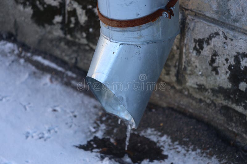 Water Leaking from Pipe on Ground Stock Image - Image of plumbing ...