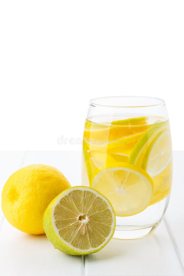 Water with lemon stock image. Image of detox, food, isolation - 73303729