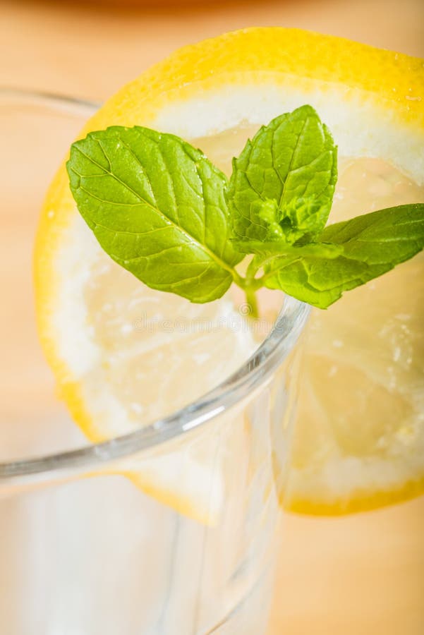 Water with lemon and mint stock photo. Image of drink - 73972106