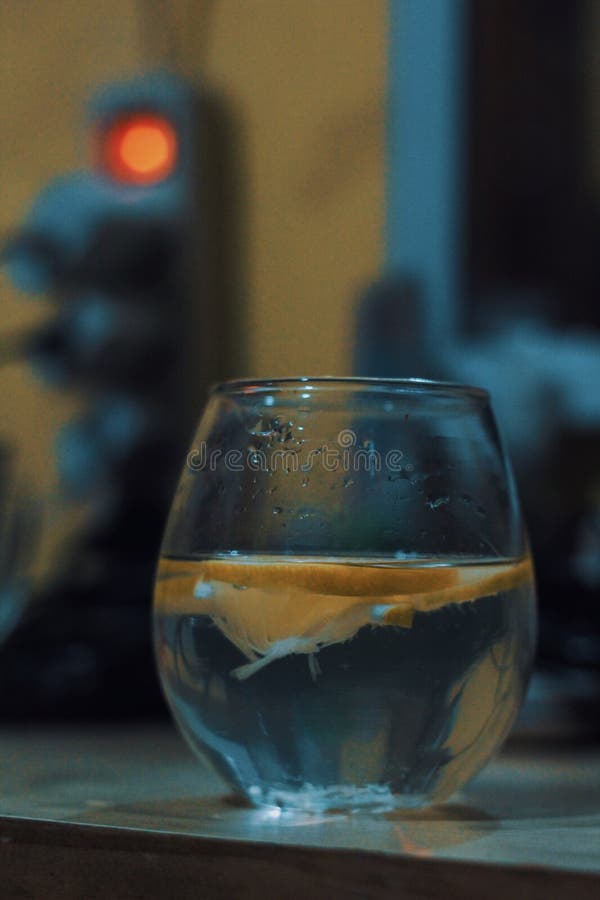 Water with Lemon in the Room Stock Image - Image of room, glass: 292119501