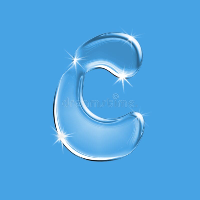 Water letter C stock illustration. Illustration of artwork - 4877697