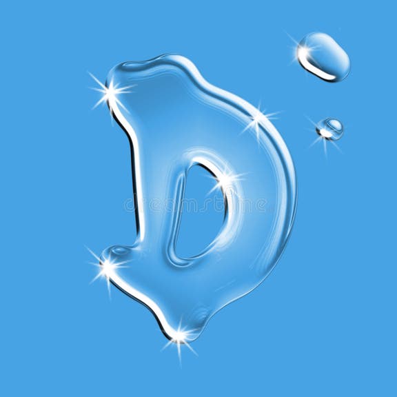 Water letter D stock illustration. Illustration of beautiful - 4939496