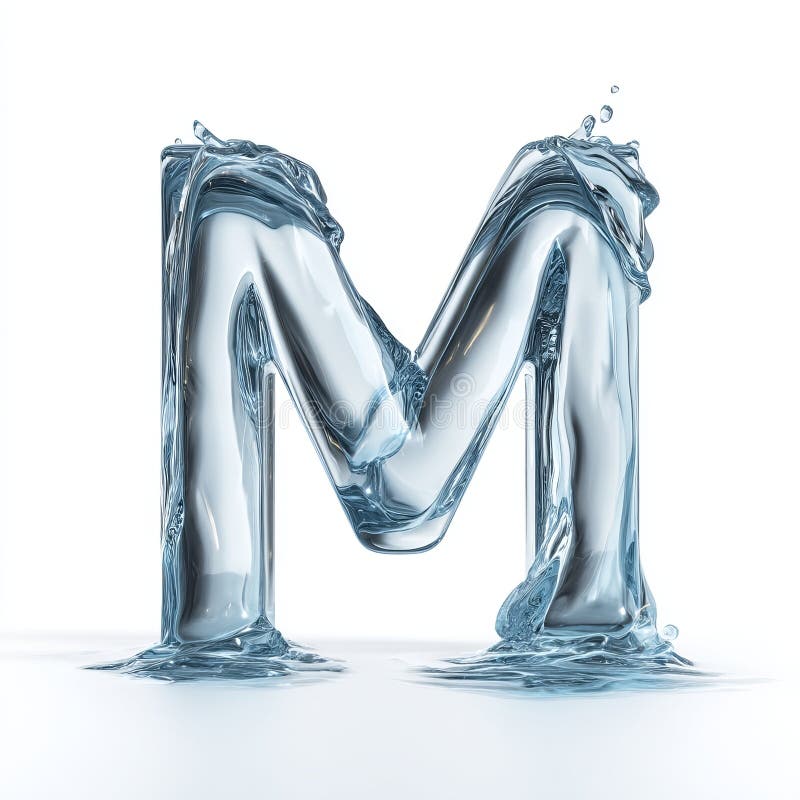 Water Letter M - a Stunning Graphic Design Stock Illustration ...
