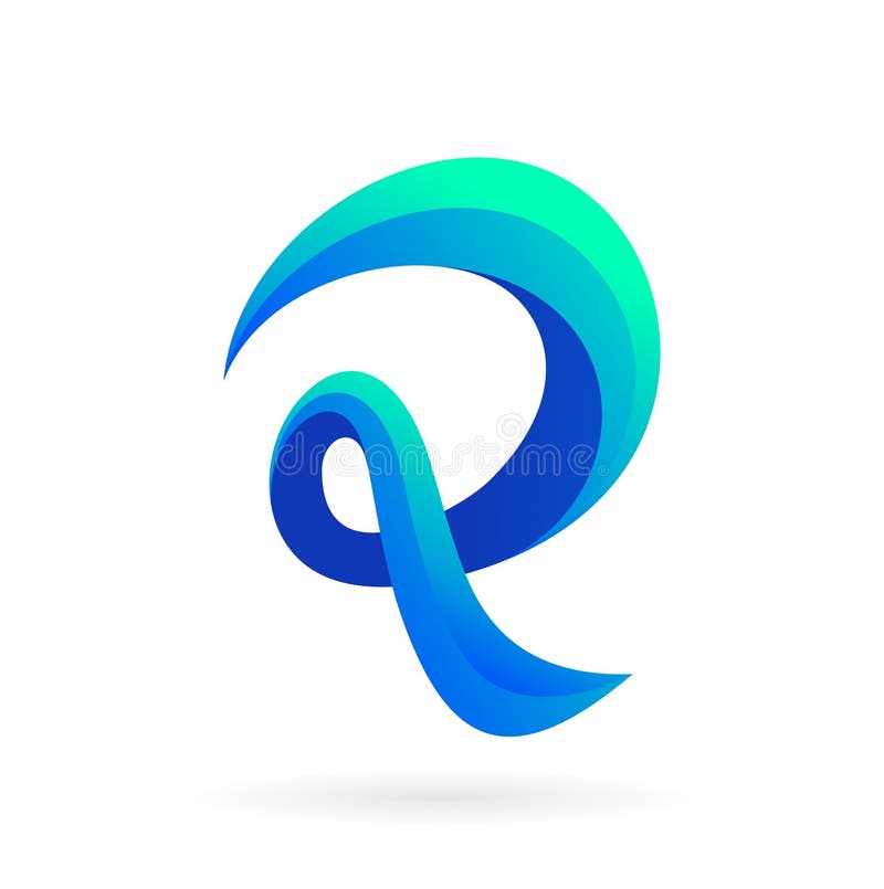 Letter R Logo that Formed Water Symbol Stock Vector - Illustration of ...
