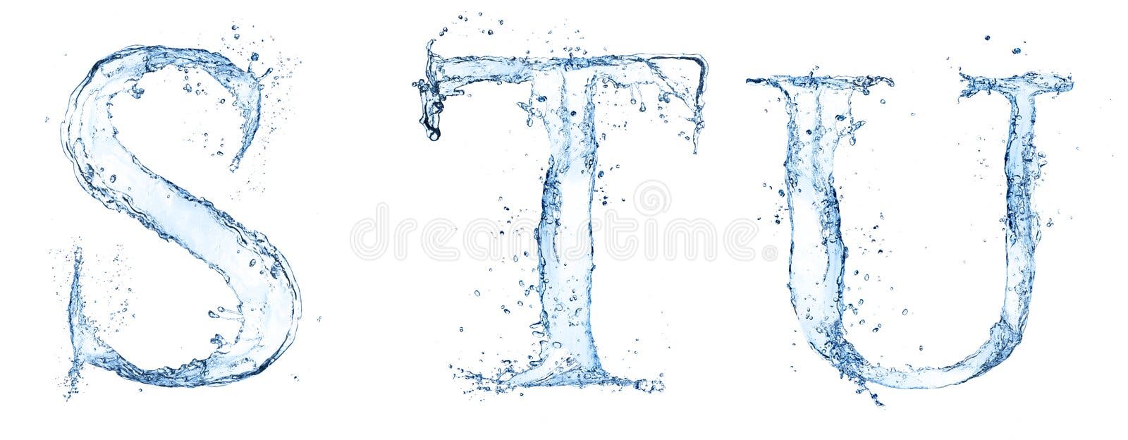 Alphabet Made of Frozen Water Stock Illustration - Illustration of mist ...
