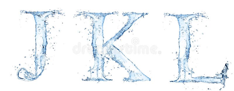 Alphabet Made of Frozen Water Stock Illustration - Illustration of mist ...