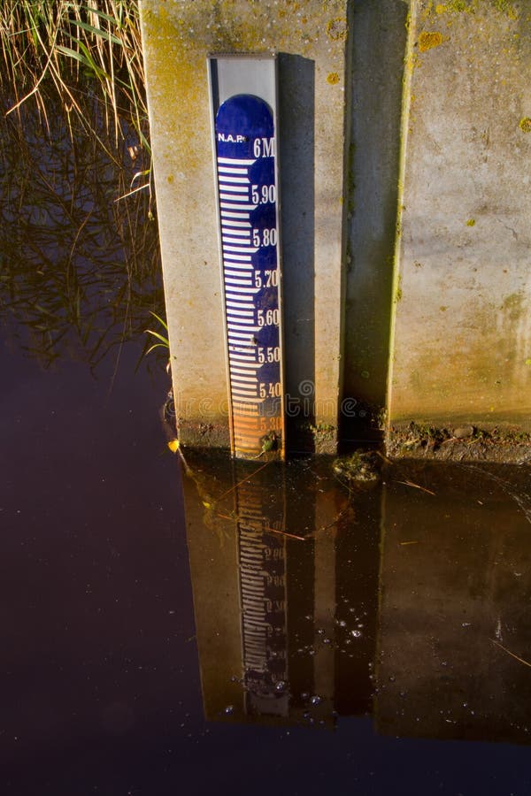 Water level gauge stock image. Image of indicator, level - 162843831