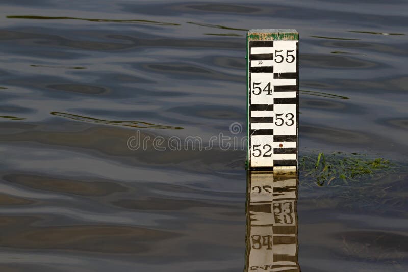 Water level indicator stock photo. Image of river, marker - 31485714