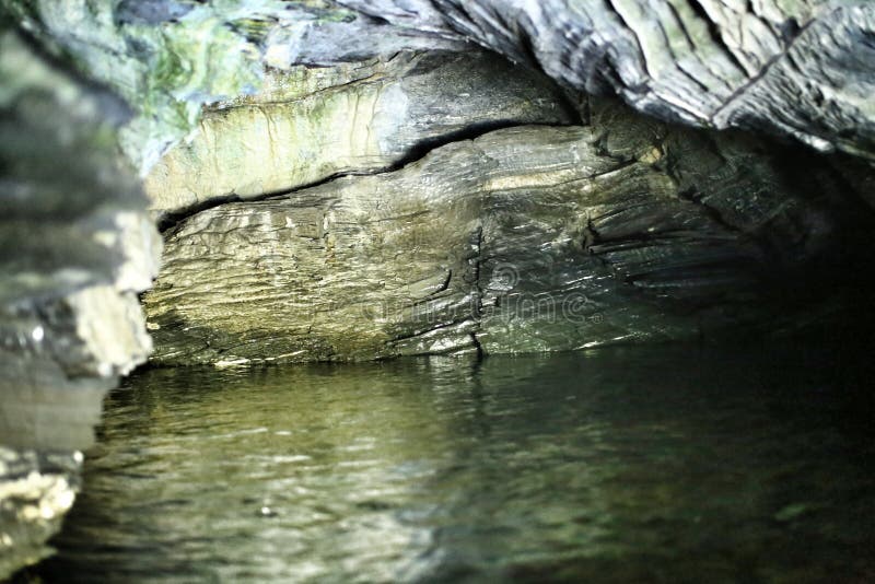 Water Level Inside Bjorkliden Cave in Swedish Lapland Stock Photo ...