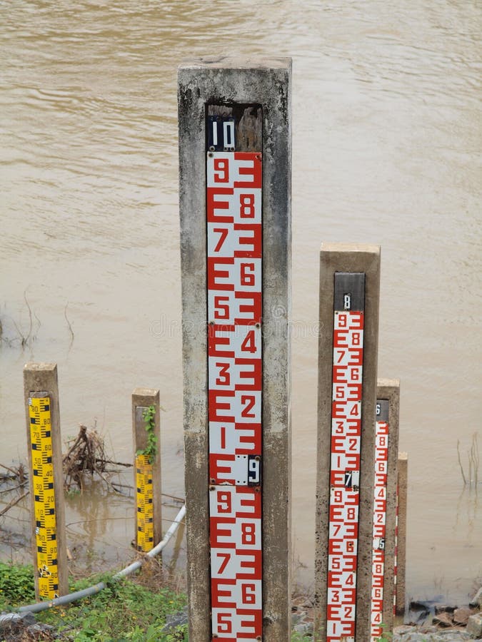 Water Level Measure Instrument Stock Photo - Image of lined, ecology ...