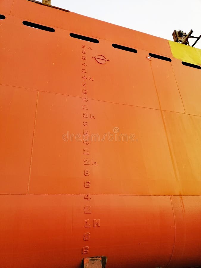 Water Level Numbering by Disit on Ship Stock Image - Image of water ...