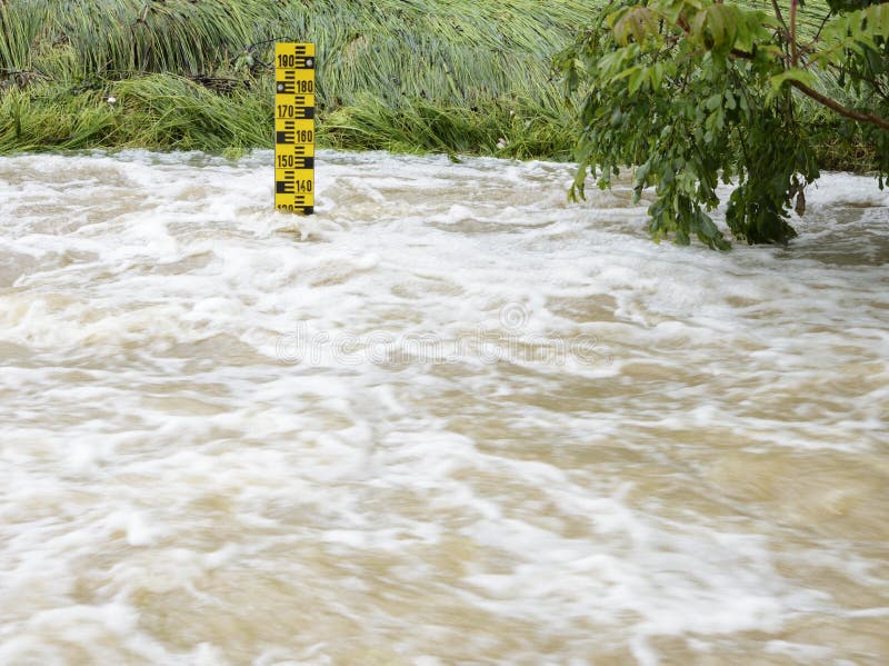 Alarming water level stock image. Image of flood, water - 2346711