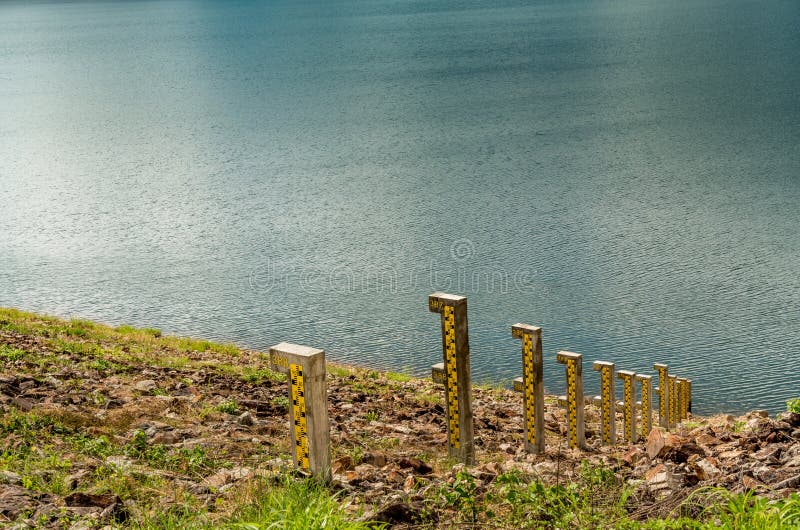 Water level pole stock photo. Image of scale, monitor - 107270210