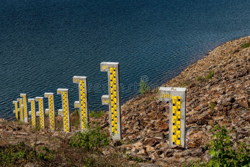 Water level pole stock photo. Image of scale, monitor - 107270210