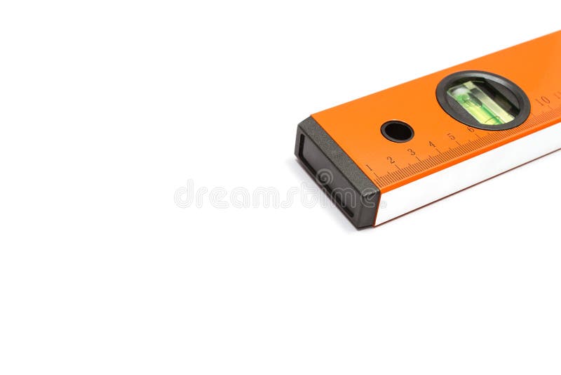 Water Level Ruler on a White Background. Stock Image - Image of flat ...