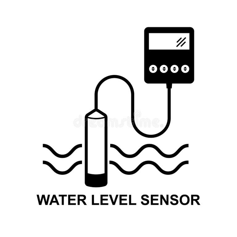 Water Level Sensor Icon Isolated on Background Stock Vector - Illustration of thermometer, help ...