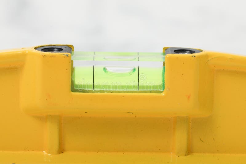 Water Level Yellow Bubble Tool for Carpenter Stock Image - Image of ...
