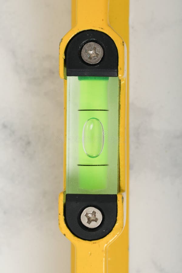 Water Level Yellow Bubble Tool for Carpenter Stock Image - Image of ...