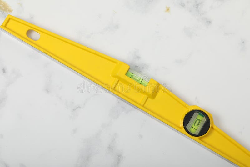 Water Level Yellow Bubble Tool for Carpenter Stock Image - Image of ...