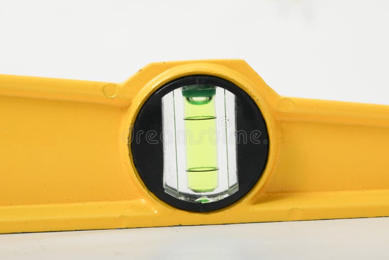 Water Level Yellow Bubble Tool for Carpenter Stock Image - Image of ...