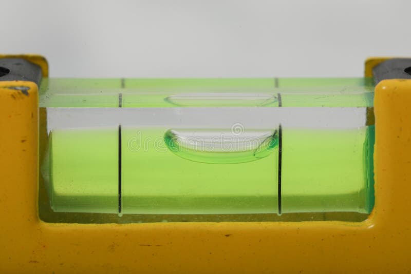 Water Level Yellow Bubble Tool for Carpenter Stock Image - Image of ...