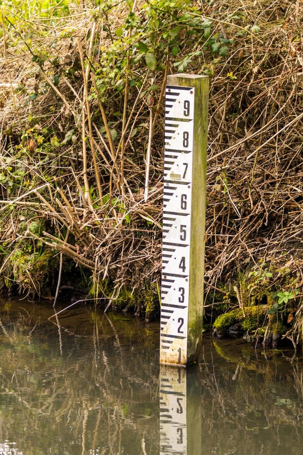 Water levels stock photo. Image of marker, drought, bank - 24373730