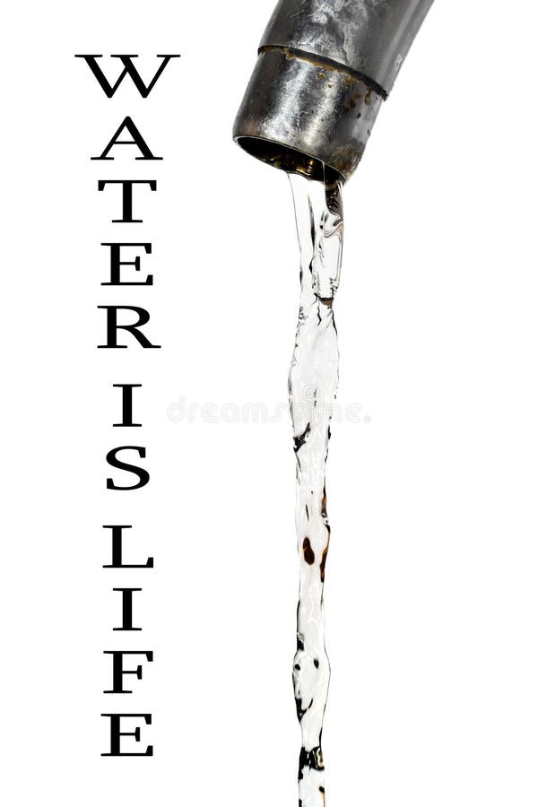 Water is life stock image. Image of rusty, shiny, isolated - 29105287