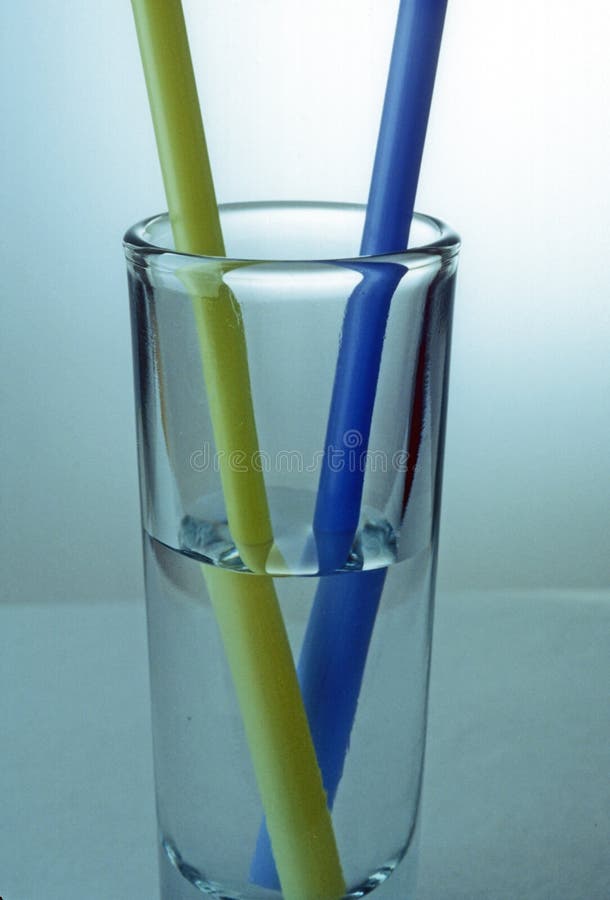 Water, light refraction stock image. Image of straws - 29054887