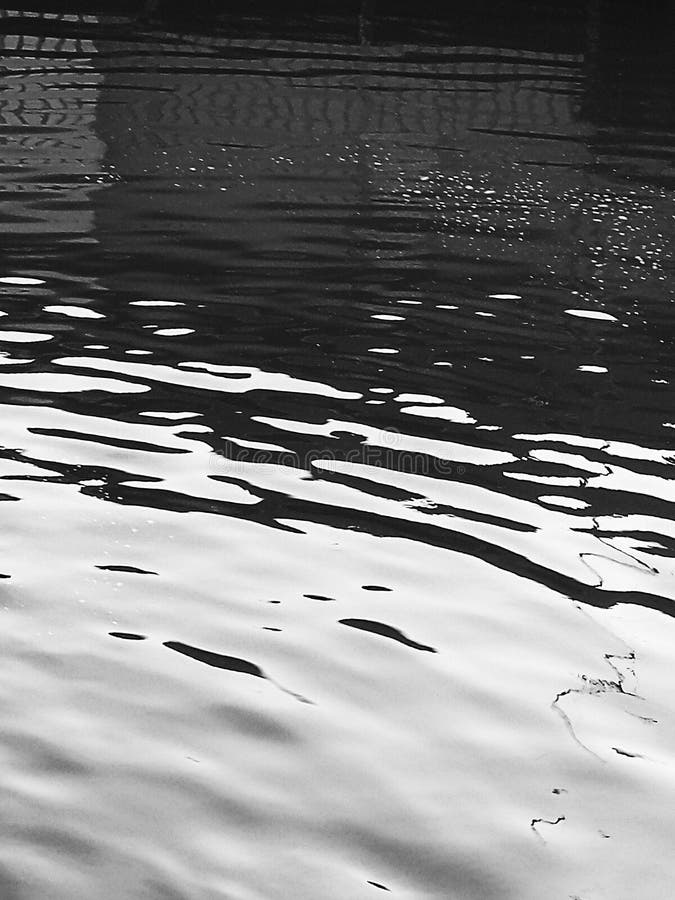 Water in Light and Shadow and Wave Stock Photo - Image of monochrome ...