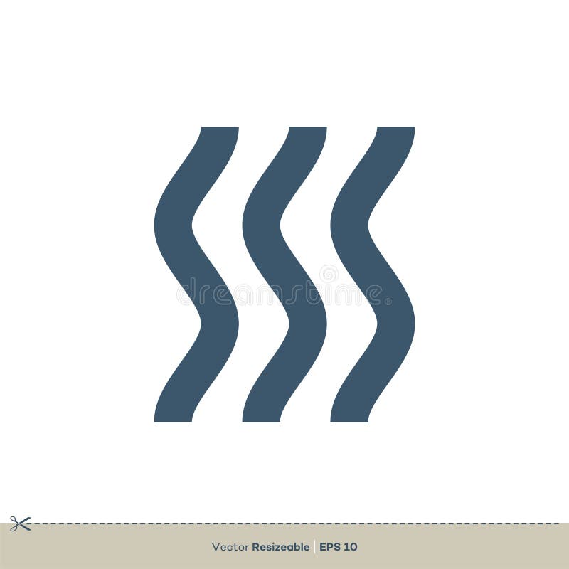 Water Lines Icon Vector Logo Template Illustration Design Stock Vector ...