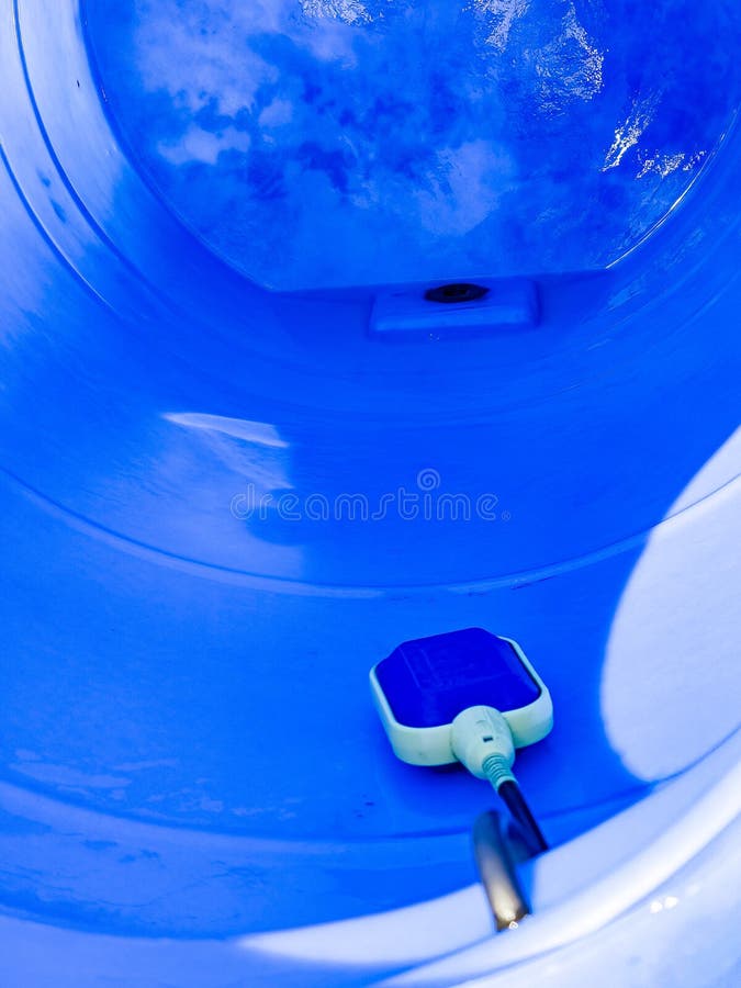 Water Liquid Level Sensor Large Blue Plastic Container Stock Photos ...
