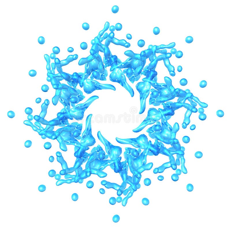 Star from Water Splash Isolated on White Stock Illustration ...