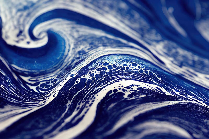 Water Liquid Whirl Splashes and Fluid Wave Swirl Falling with Air ...
