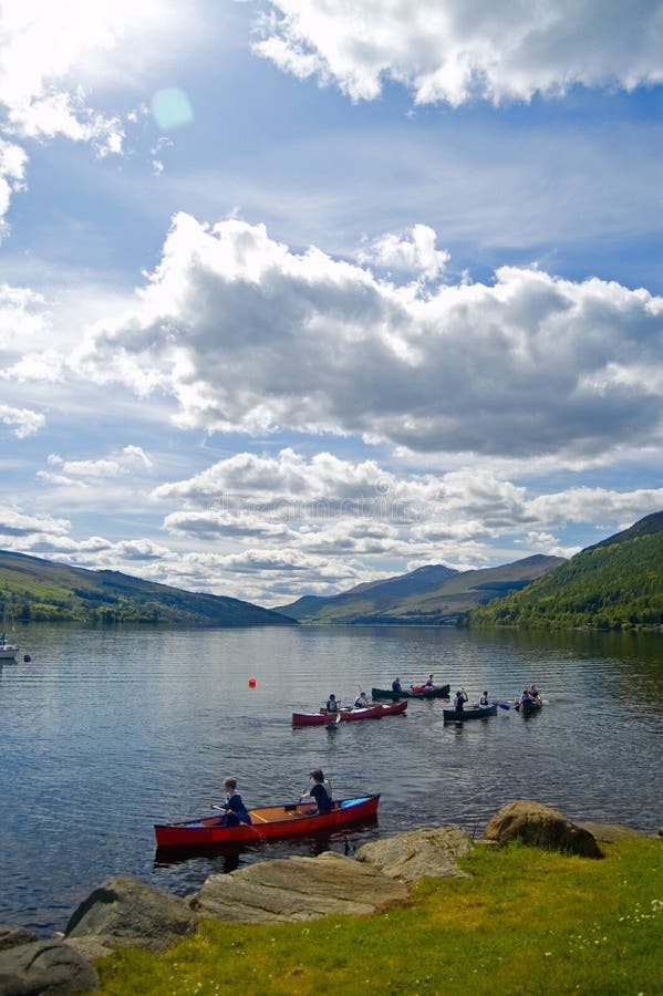On the water at loch tay stock image. Image of group, perthshire - 2690535