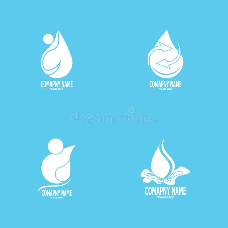 Water Logo Design Vector Illustration Stock Vector - Illustration of ...