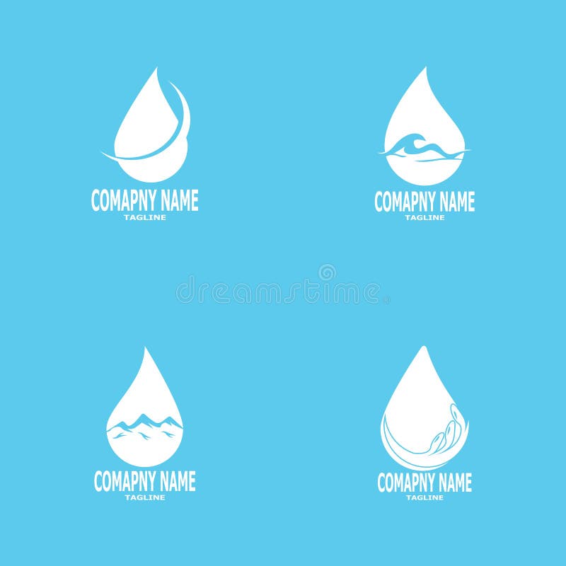 Water Logo Design Vector Illustration Stock Vector - Illustration of ...