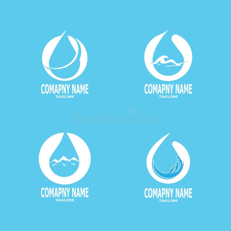 Water Logo Design Vector Illustration Stock Vector - Illustration of ...