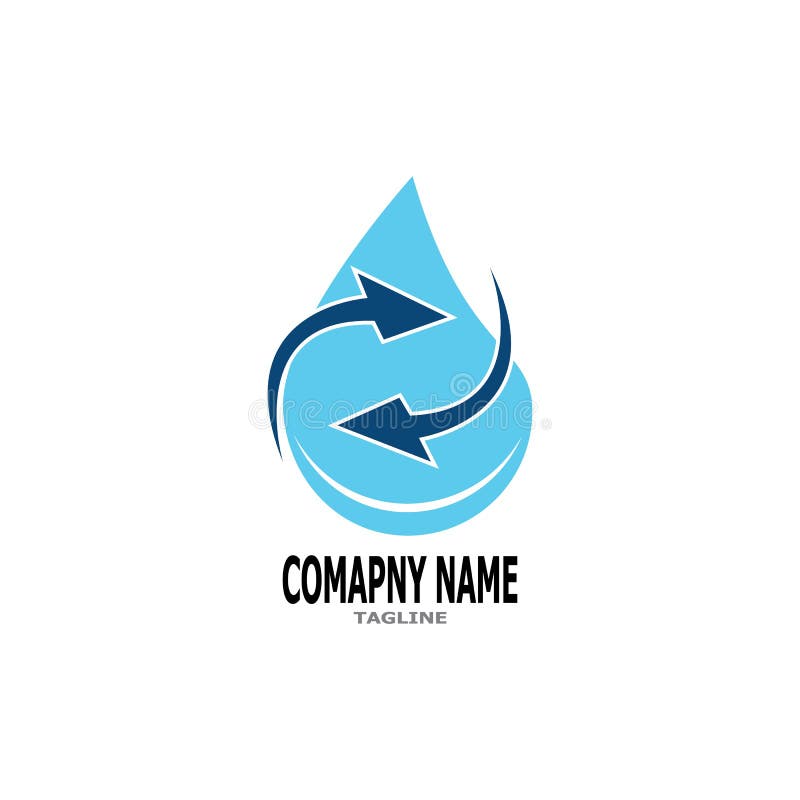 Water Logo Design Vector Template Illustration Stock Vector ...