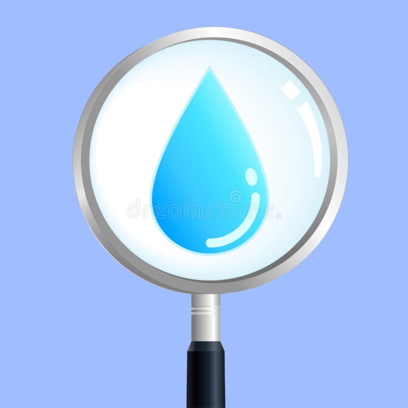 Water magnify stock illustration. Illustration of analyzing - 50636555