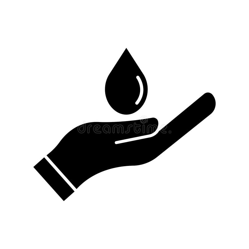 Water Management Icon, Hand and Drop Water Icon. Design Vector Stock ...