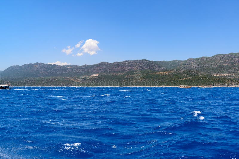 Water of Mediterranean Sea Off the Turkish Coast Stock Photo - Image of ...