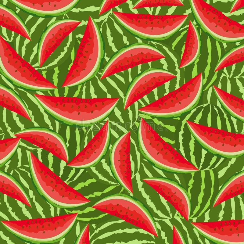 Water Melon. Abstract Fruit Background Red and Gree Stock Vector ...