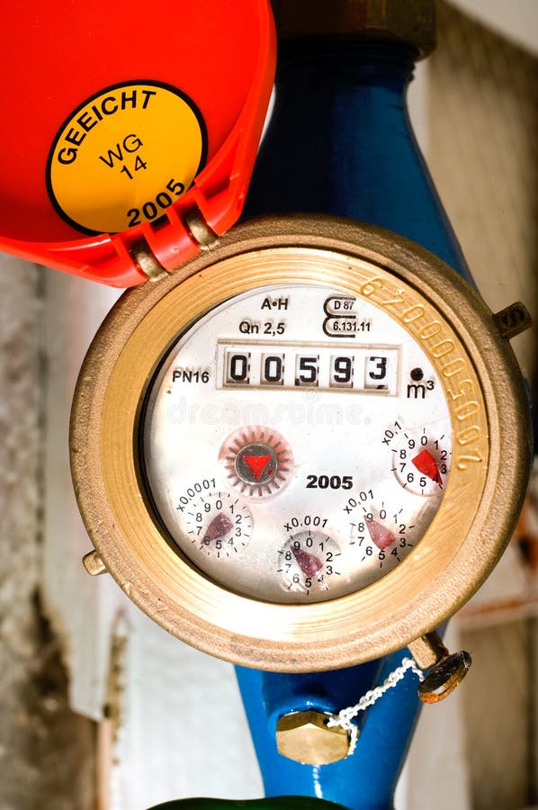 Water Meter stock photo. Image of bronze, fresh, company - 8713332