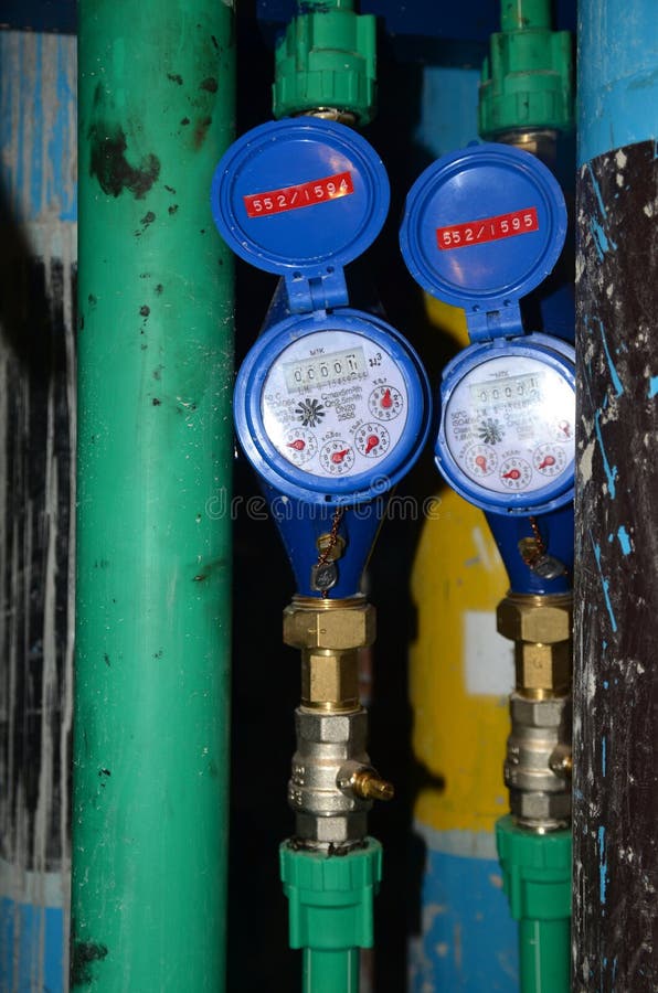 Water meter stock image. Image of industrial, equipment - 32107891