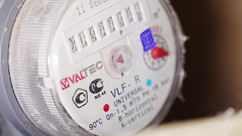 Water Meter for Consumption Control Stock Video - Video of plumbing ...